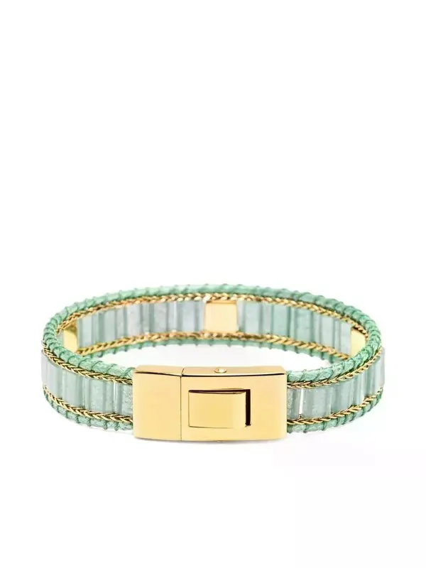 NIALAYA JEWELRY Aventurine Studded Bracelet - Green