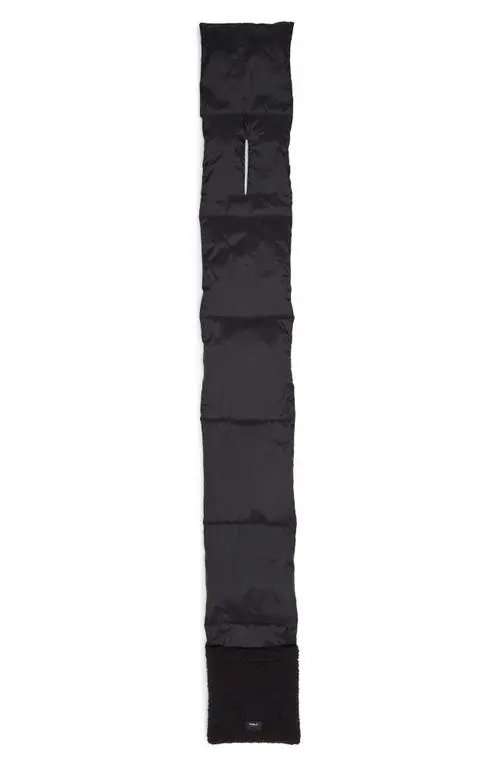 UGG Uggfluff Packable Quilted Faux Shearling Trim Scarf - Black