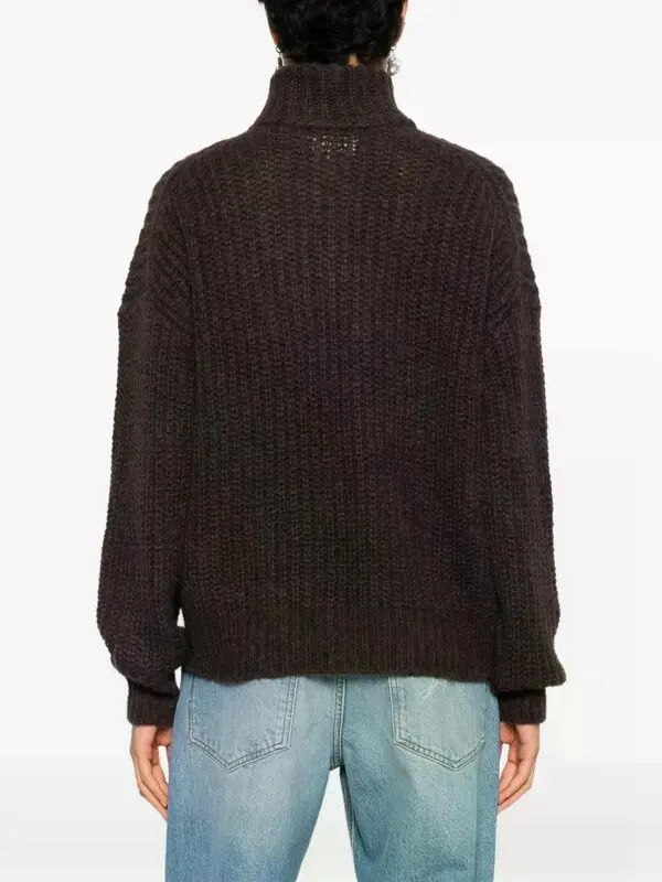 Ba&sh Beltane Zip Sweater - Brown