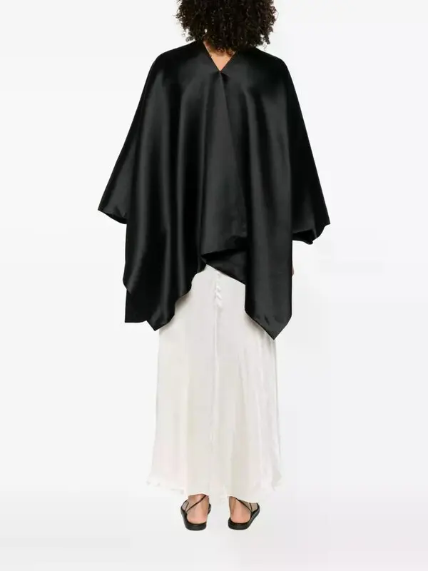 THE ROW V-neck Asymmetric Top - Black