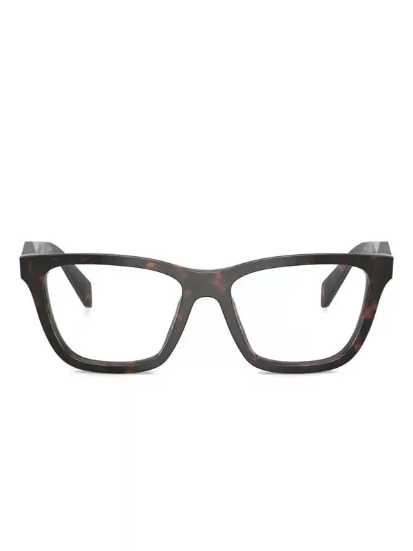 Prada Square Frame Eyeglasses - Brown