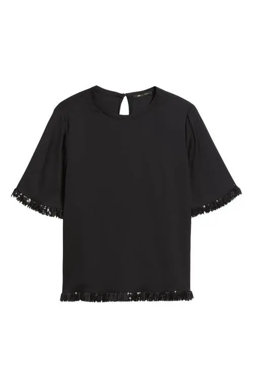 Kobi Halperin Sequin Trim Silk Top