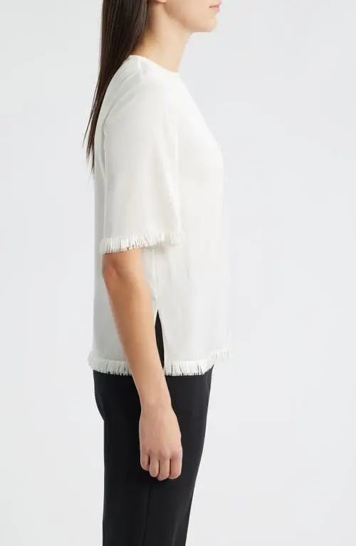 Kobi Halperin Sequin Trim Silk Top - Ivory