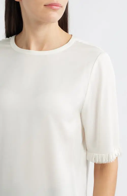 Kobi Halperin Sequin Trim Silk Top - Ivory