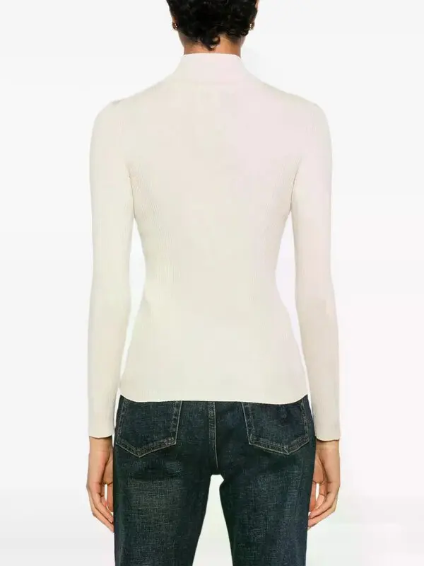 Maison Kitsuné Ribbed Mock-neck Top