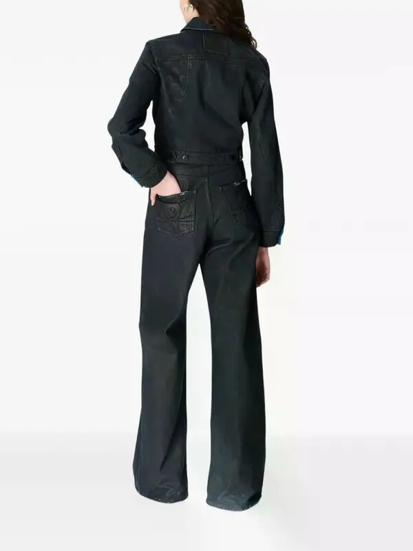 MARINE SERRE Moon Waxed Denim Jeans - Black