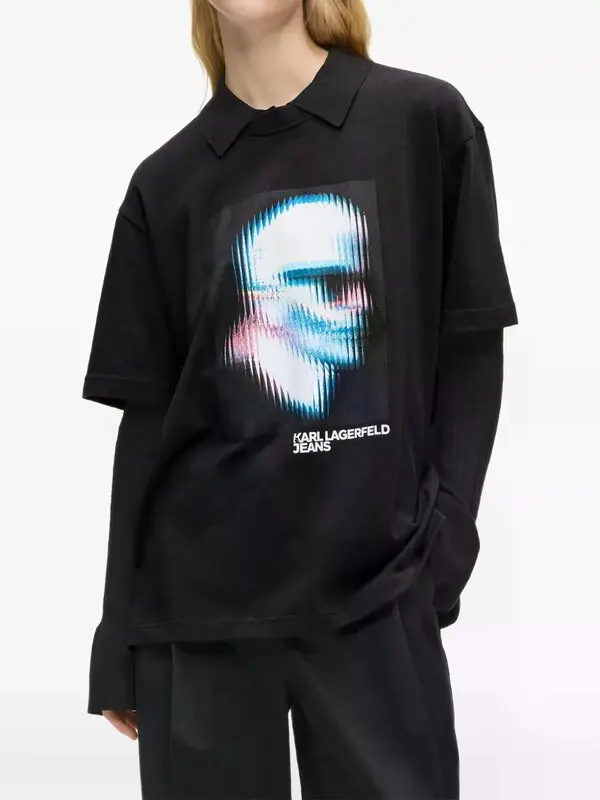 Karl Lagerfeld Digitized Karl T-shirt - Black