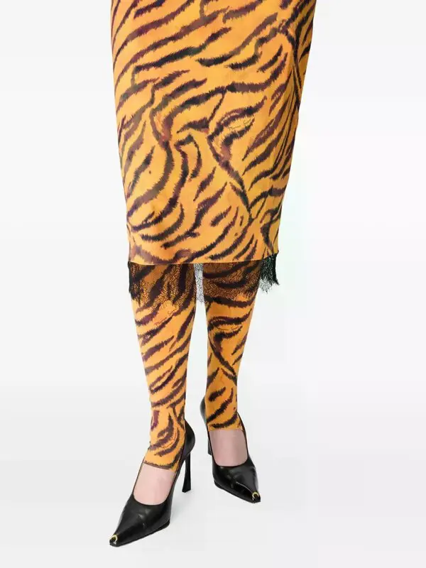 tiger print dress orange Orange Tiger Print Tie Waist Wrap Shirt Mini Dress 16
