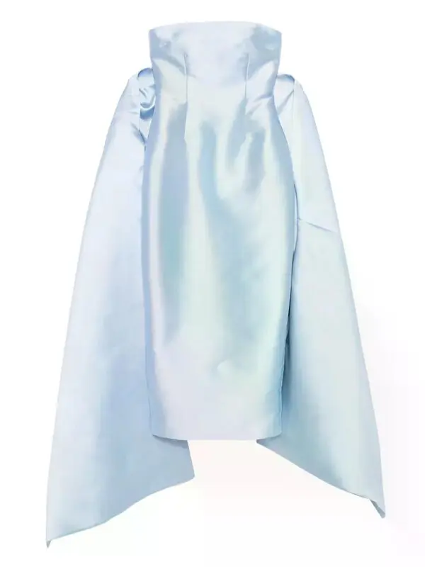 Solace London Renee Strapless Midi Dress - Blue