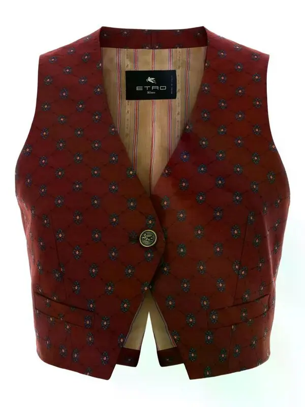 Etro Patterned Wool-blend Waistcoat