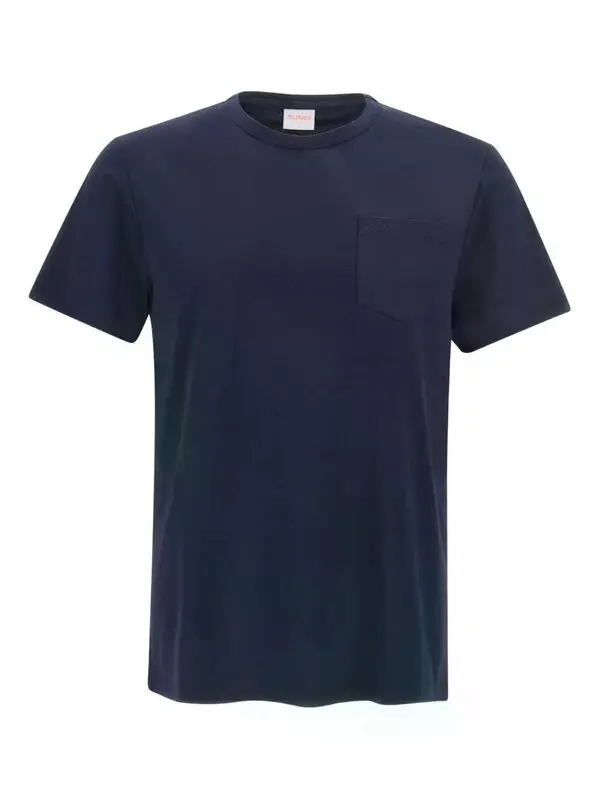 SUN 68 Chest-pocket Cotton T-shirt - Blue