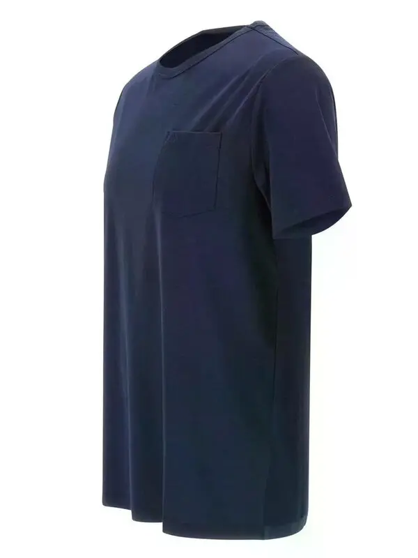 SUN 68 Chest-pocket Cotton T-shirt - Blue