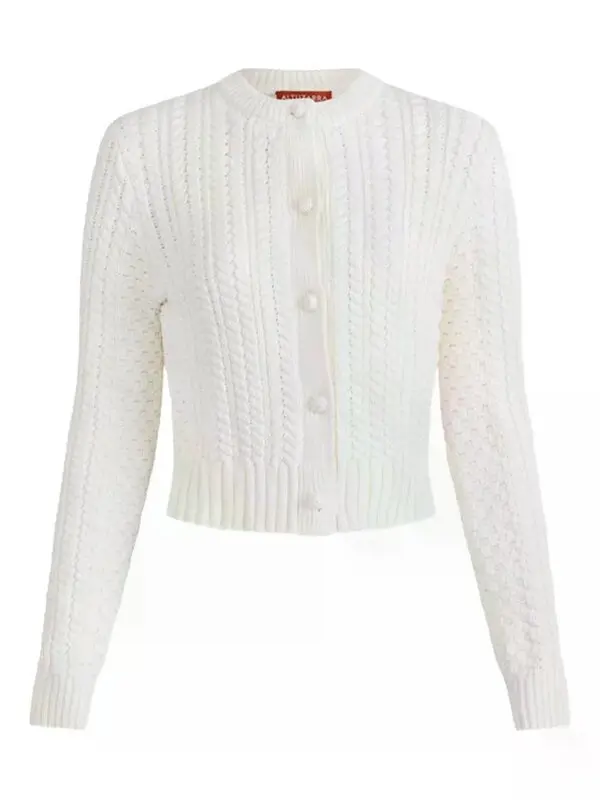 Altuzarra Patmae Cable-knit Cardigan - White