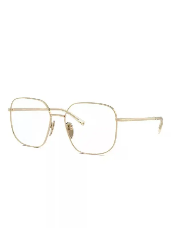 Prada Round-frame Glasses - Gold