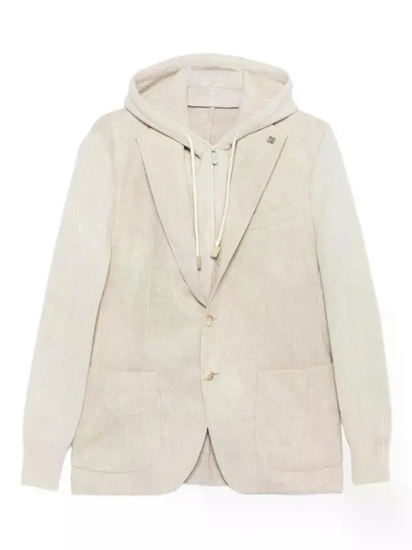 GRAN SASSO Hooded Panelled Blazer