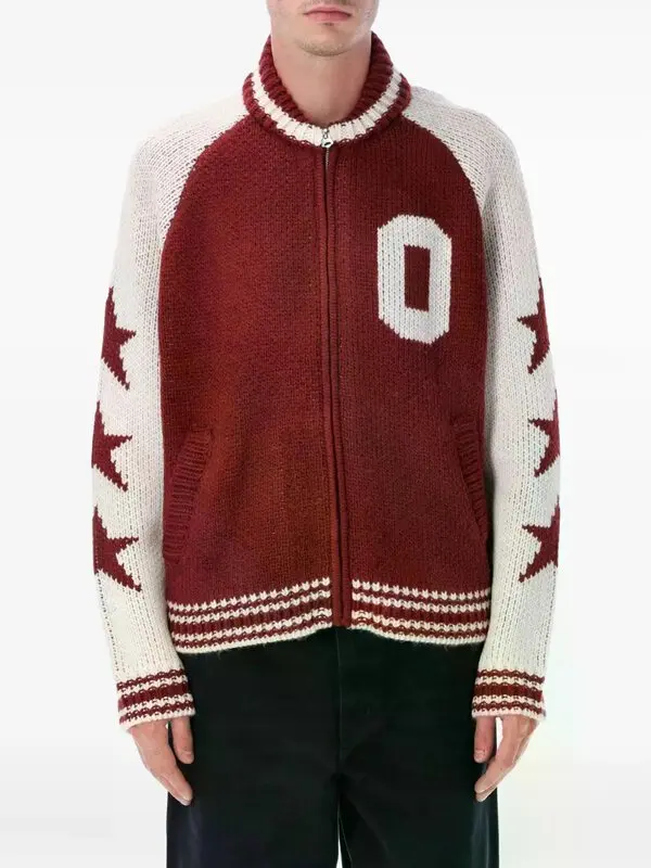Obey Knitted Zip-up Cardigan