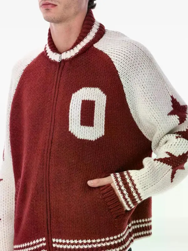 Obey Knitted Zip-up Cardigan