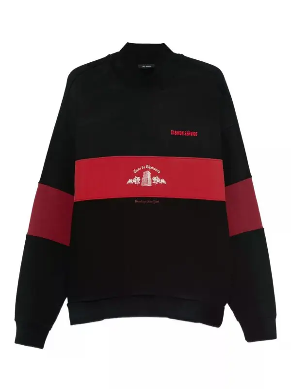 WILLY CHAVARRIA Colourblock Mock-neck Sweater
