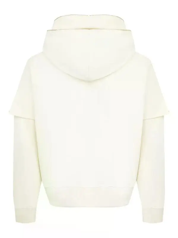 LE PERE Double-knit Zip-up Hoodie