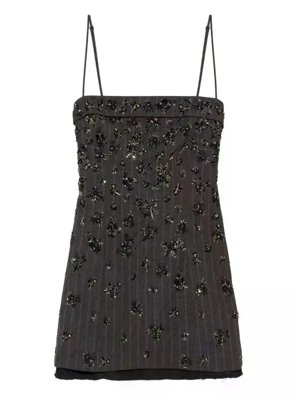 Simkhai Anden Embellished Mini Dress - Grey