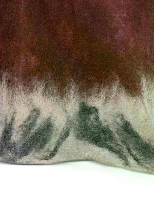 SILVANA Jagged-edge Scarf - Red