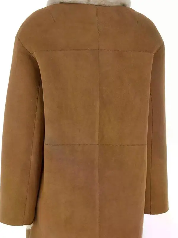 HISO Shearling Coat With Wide Lapels