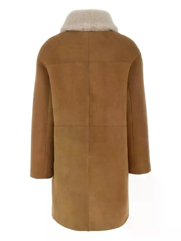 HISO Shearling Coat With Wide Lapels