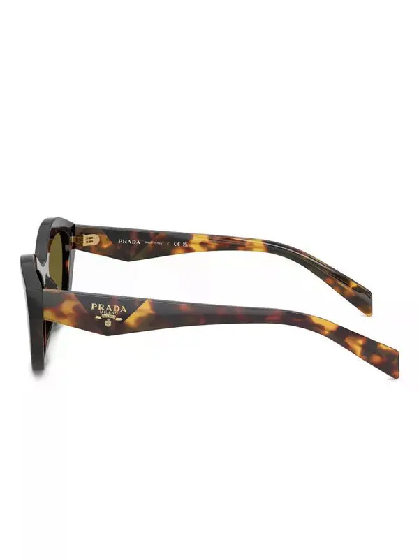 Prada Logo-detail Cat-eye Sunglasses - Brown