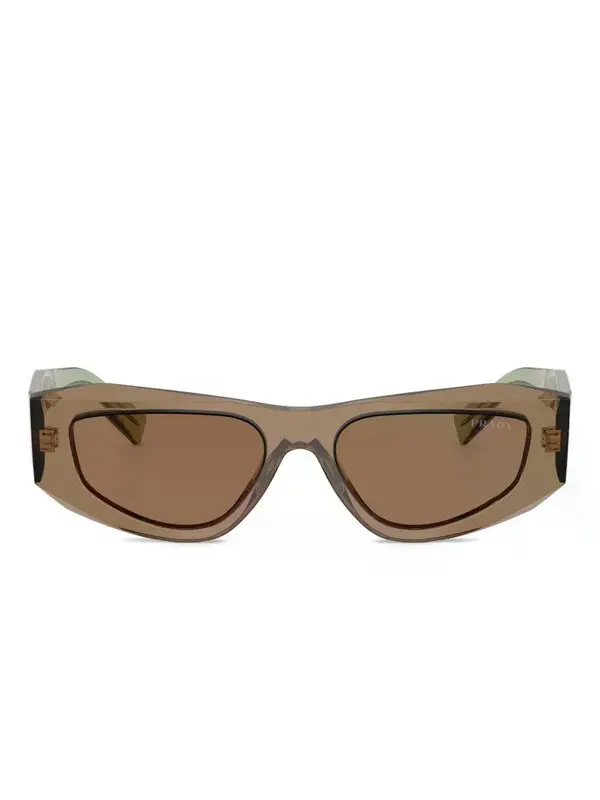 Prada Symbole Rectangular Sunglasses - Brown