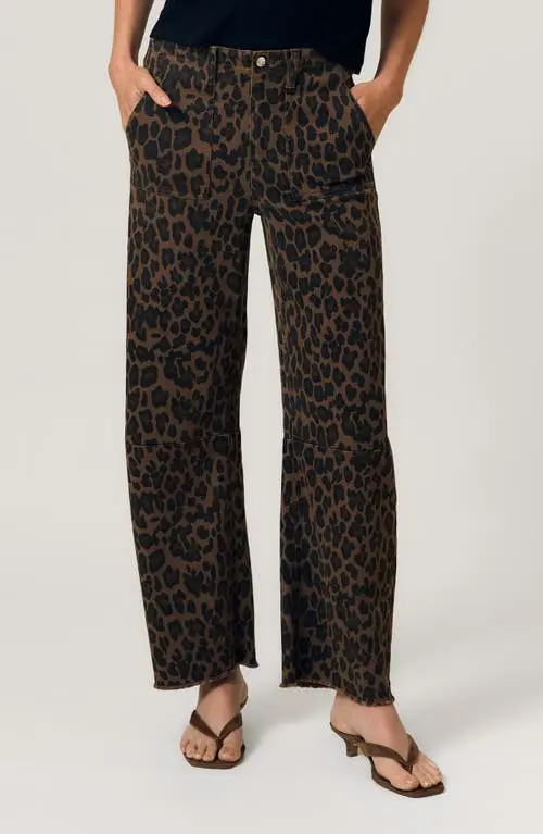 LE JEAN Utility Raw Hem Barrel Jeans