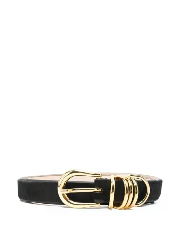 DEHANCHE Hollyhock Ring Buckle Belt - Black