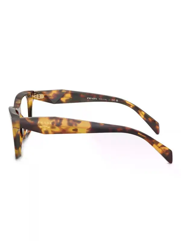 Prada Square Frame Glasses - Brown