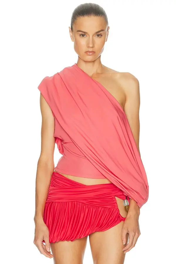 Christopher Esber Aiba Draped Jersey Tee