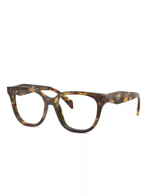 Prada Round Frame Eyeglasses - Brown
