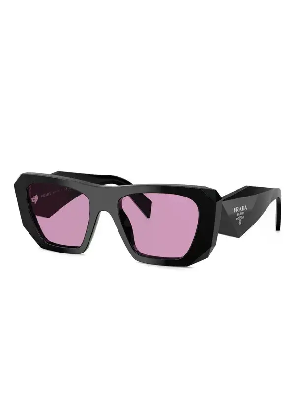 Prada Geometric Frame Sunglasses - Black