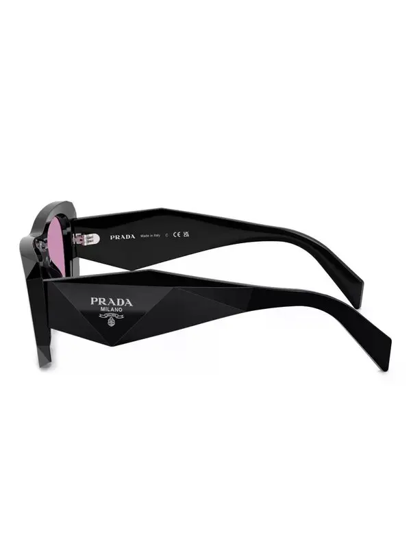 Prada Geometric Frame Sunglasses - Black