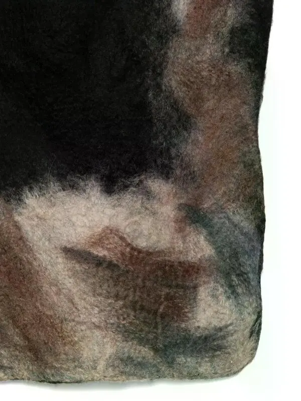 SILVANA Jagged-edge Scarf - Black