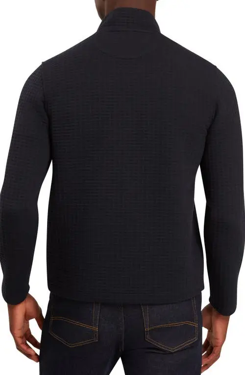 Ted Baker London Waffle Texture Quarter Zip Pullover