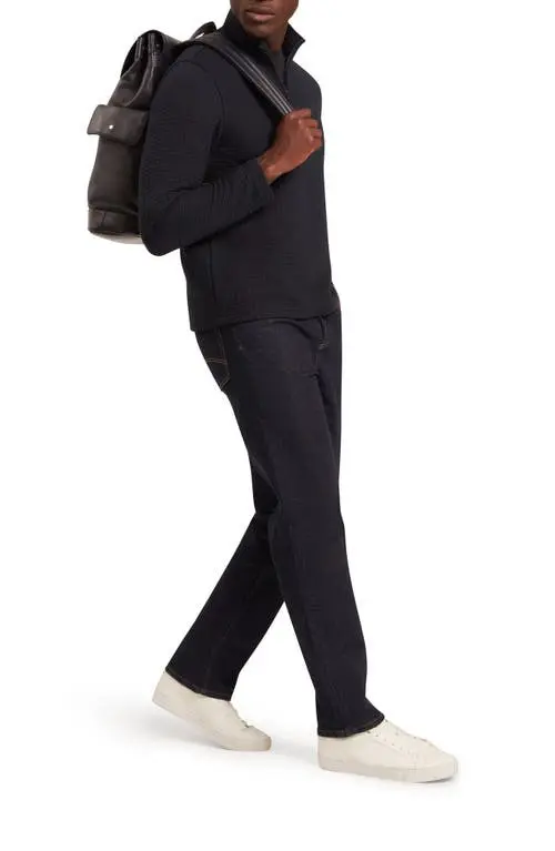 Ted Baker London Waffle Texture Quarter Zip Pullover