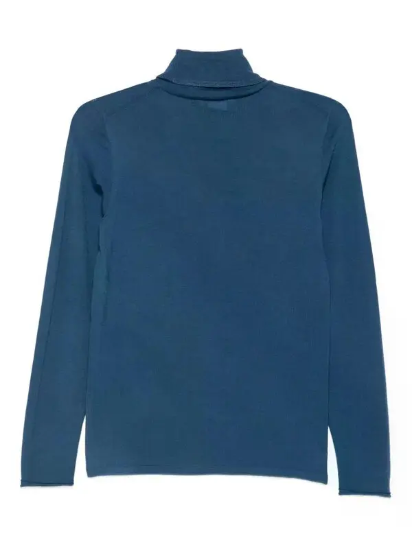 LE TRICOT PERUGIA Turtleneck Long-sleeved Sweater - Blue