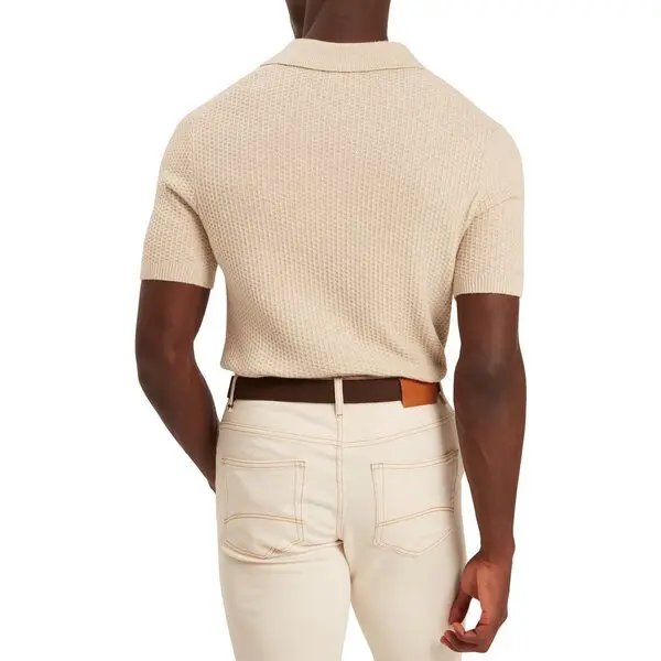 Ted Baker London Caleum Waffle Knit Polo Sweater