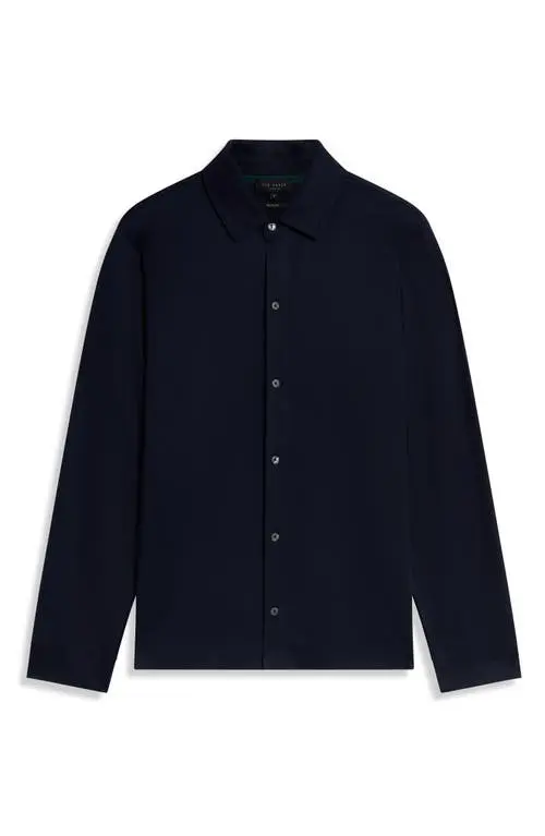 Ted Baker London Quillon Knit Cotton Button-up Shirt
