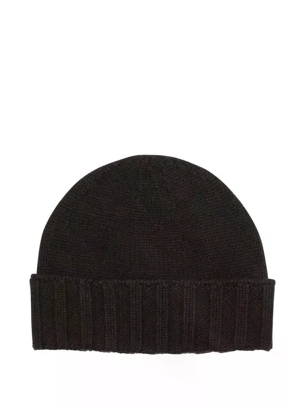 DRUMOHR Ribbed Cashmere Beanie - Brown