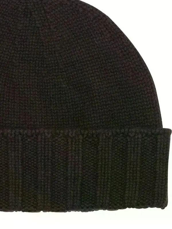 DRUMOHR Ribbed Cashmere Beanie - Brown