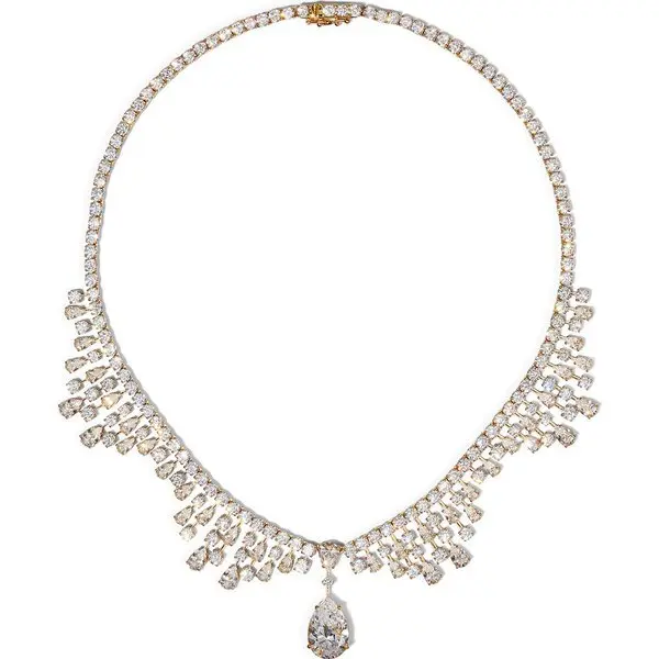 Nadri Hollywood Cubic Zirconia Statement Necklace - Gold