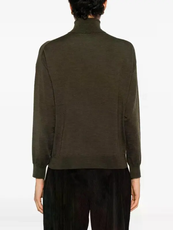 Peserico Long-sleeve Roll-neck Top - Green