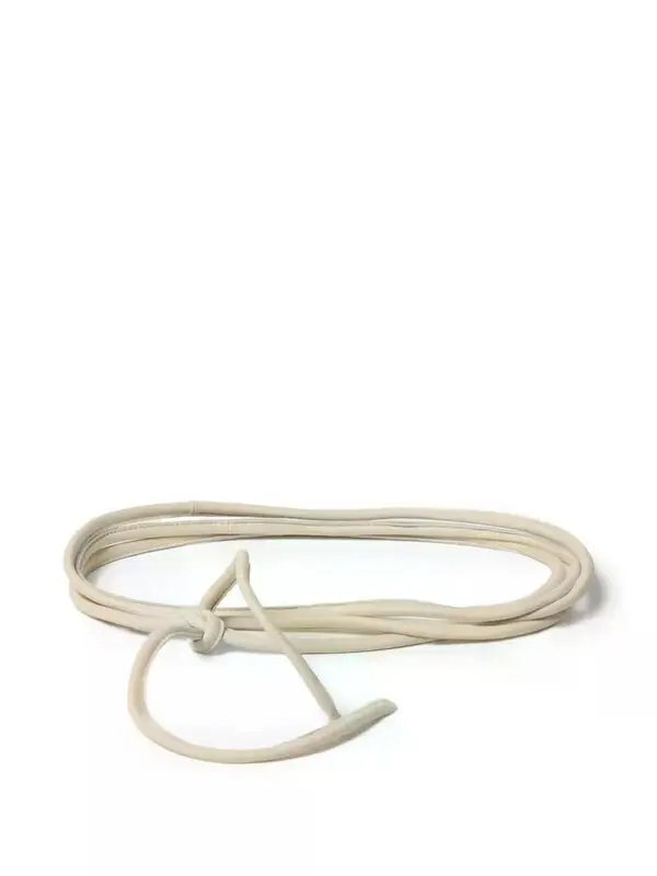 FURLING BY GIANI Knotted Leather Belt - White