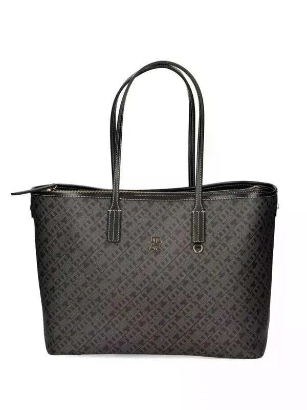 Tommy Hilfiger Monogram-pattern Zip Tote