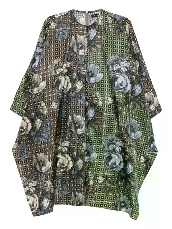 Biyan Floral Print Asymmetrical Blouse