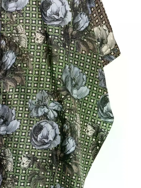 Biyan Floral Print Asymmetrical Blouse